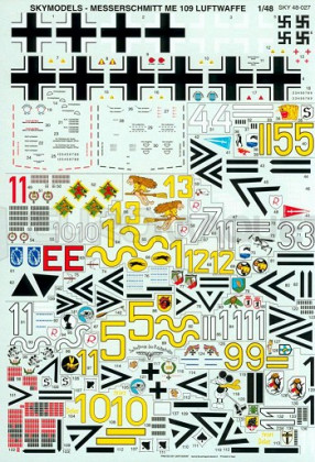 Maquette plastique Skymodels decals - Bf-109E Luftwaffe - Maquette ...